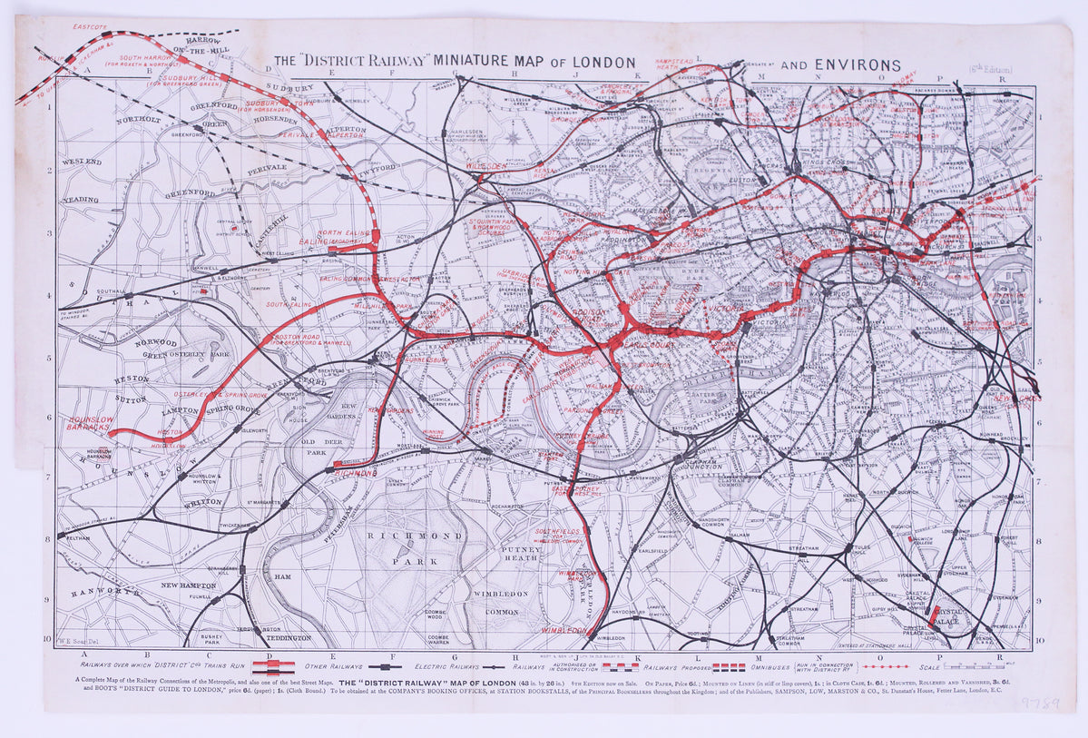 Miniature District Railway Map 6th Edition — Bryars & Bryars