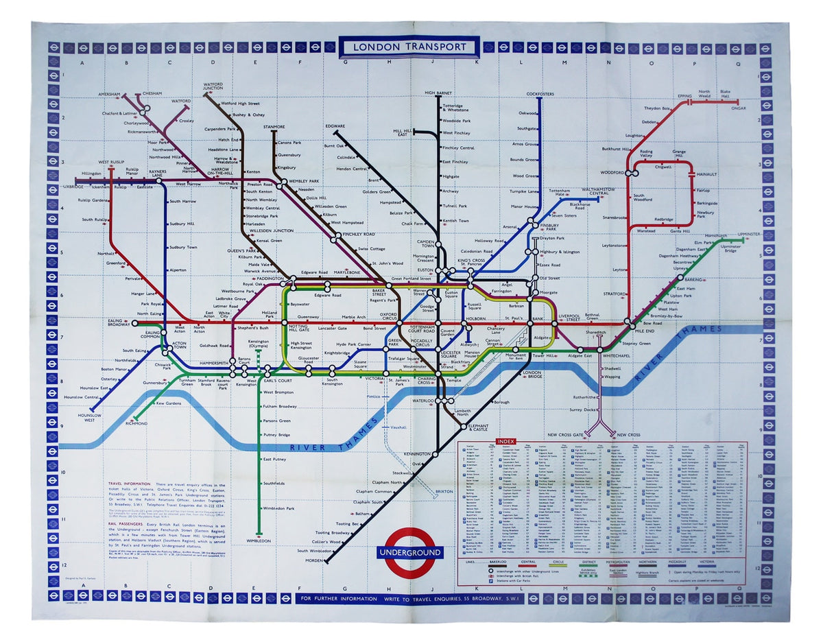 Garbutt’s 1970 Quad Royal Station Map — Bryars & Bryars