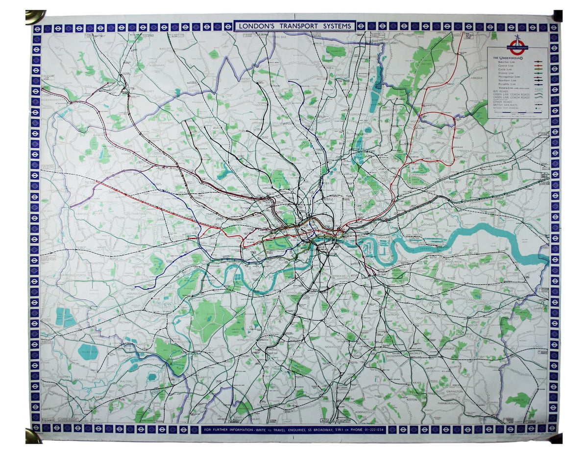 Lewis’ Map of the London Transport System — Bryars & Bryars