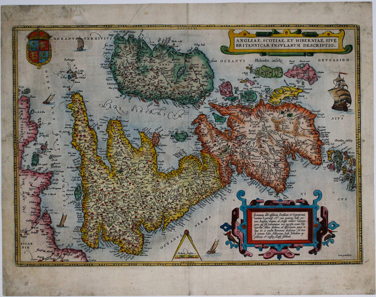 Ortelius' 1584 Map of the British Isles — Bryars & Bryars